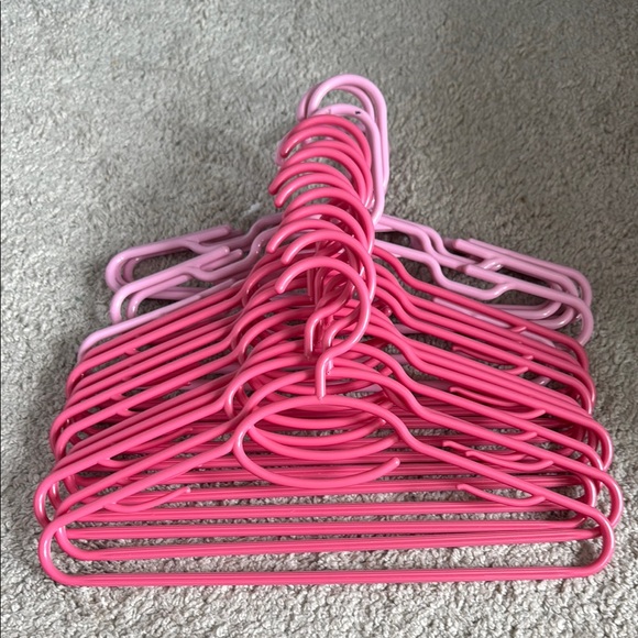 Storage & Organization | Set Of Pink Plastic Kids Hangers | Poshmark